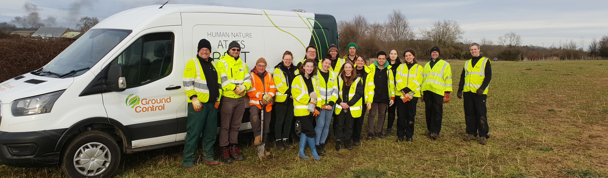 Partner planting day with the Environment Agency